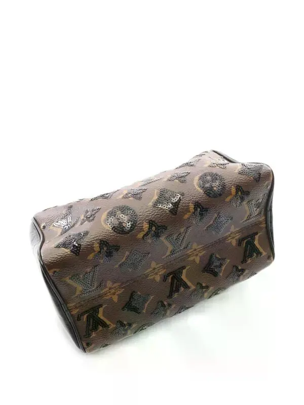 LOUIS VUITTON 2010s Monogram Sequin-details Mini Tote Bag