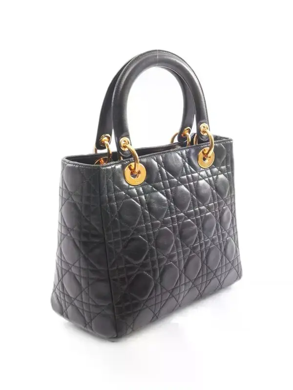 Dior 2000s Lady Cannage Handbag - Black