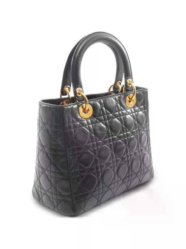 Dior 2000s Lady Cannage Handbag - Black