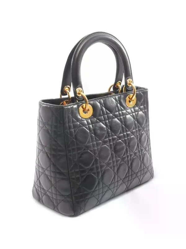 Dior 2000s Lady Cannage Handbag - Black