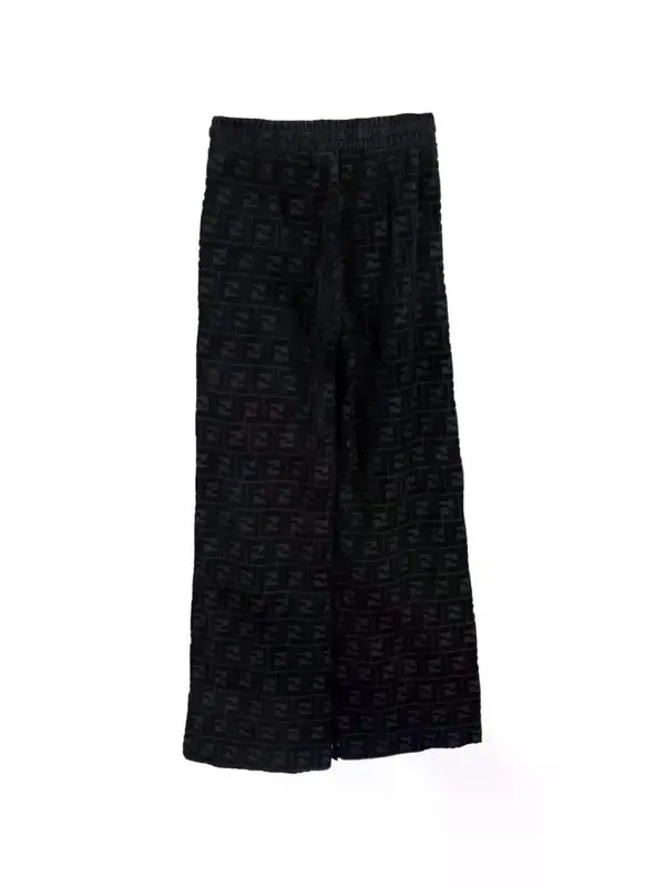 Fendi Ff Monogram Velvet Trousers