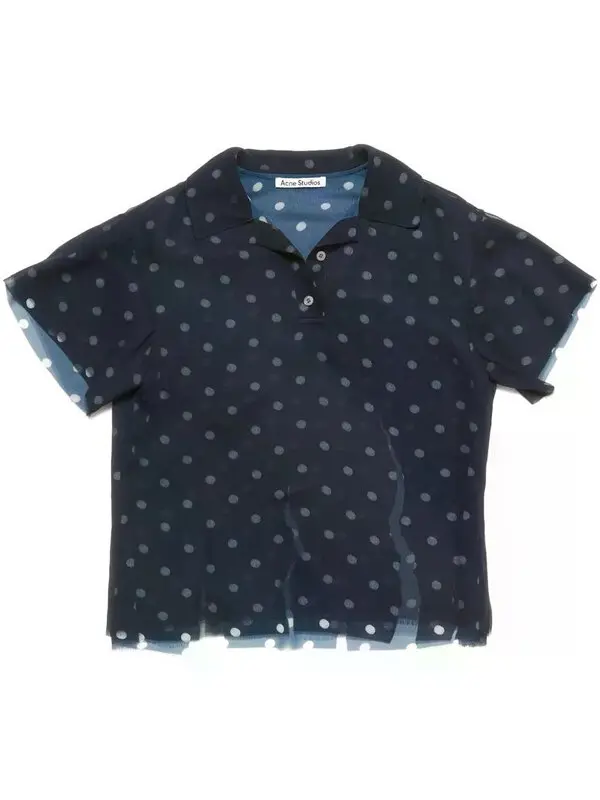 Acne Studios Polka Dot-print Polo Shirt