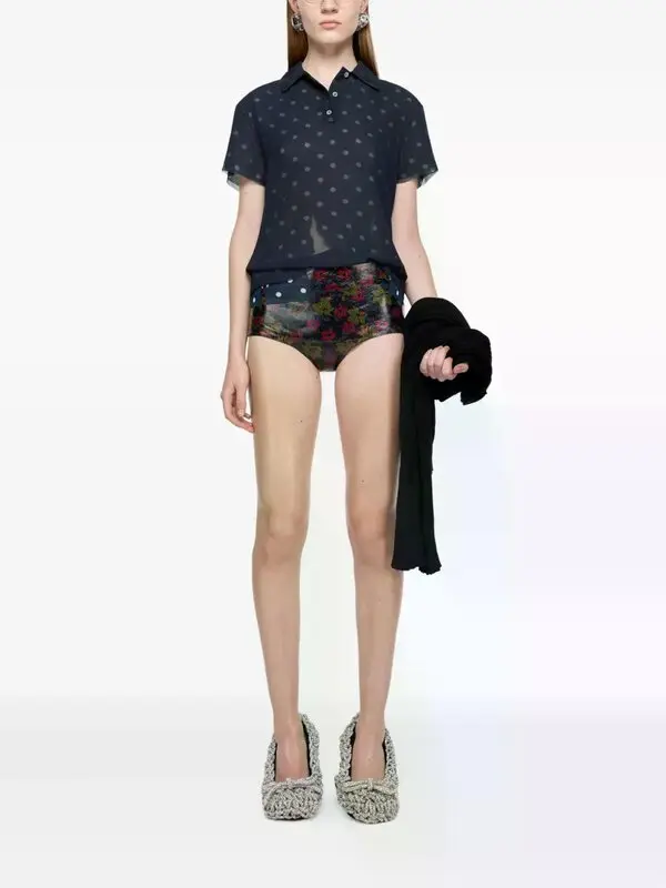 Acne Studios Polka Dot-print Polo Shirt