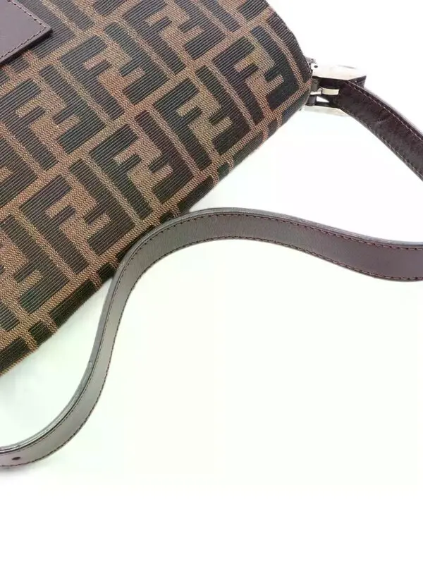 Fendi 2010s Mamma Baguette Zucca Shoulder Bag
