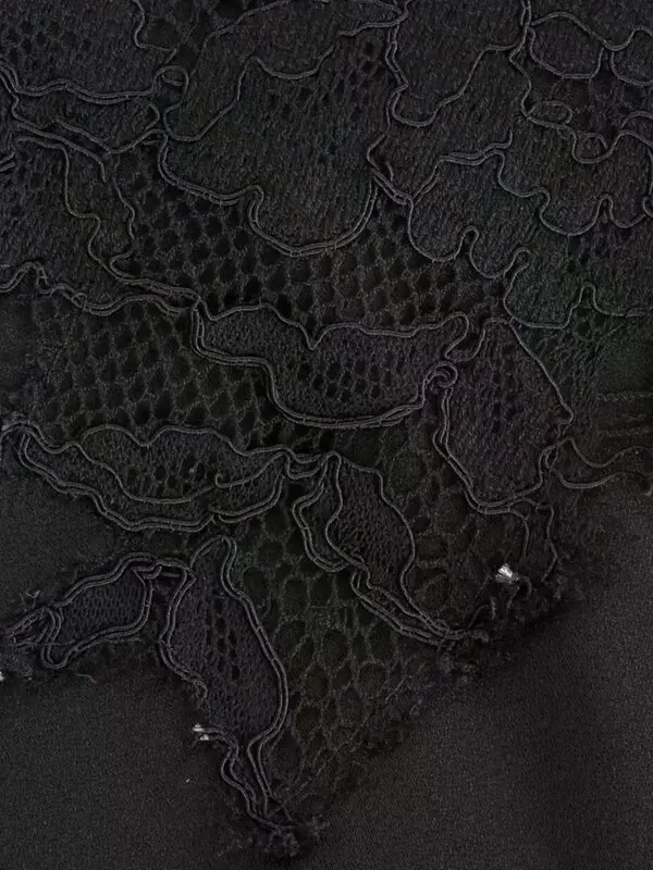 Victoria Beckham Lace-detail Belted Midi Dress