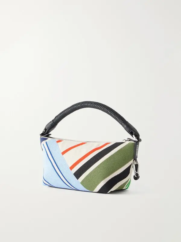 Loewe Cala Bayadere Striped Canvas Shoulder Bag