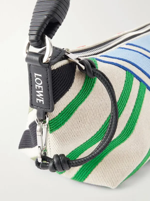Loewe Cala Bayadere Striped Canvas Shoulder Bag