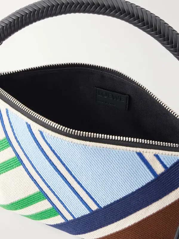 Loewe Cala Bayadere Striped Canvas Shoulder Bag