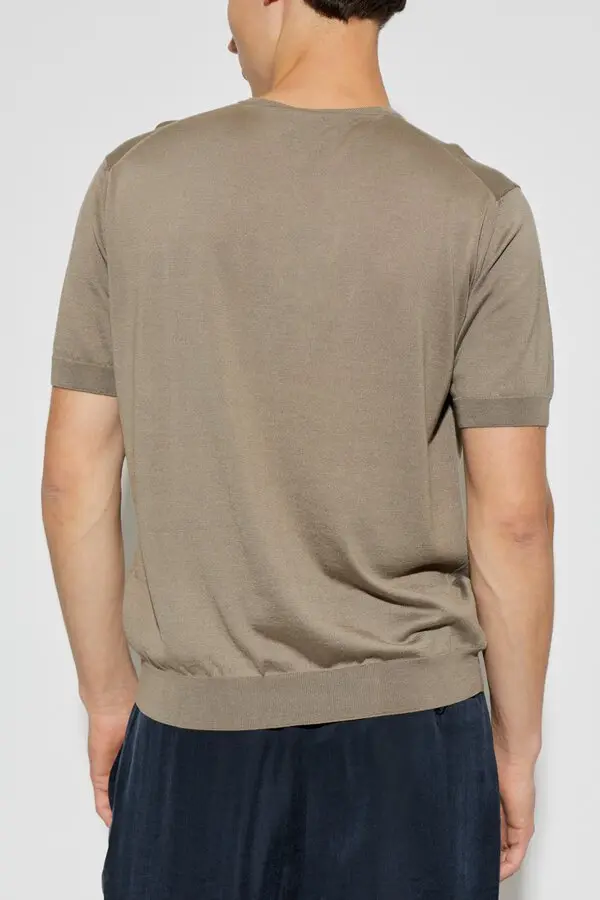 Giorgio Armani T-shirt With Embroidered Logo