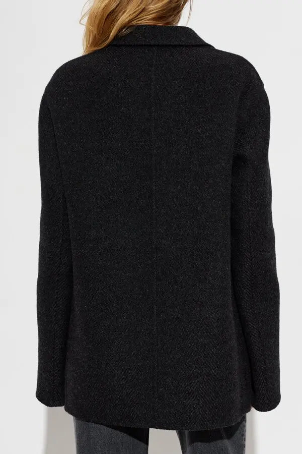 JIL SANDER Wool Blazer With Herringbone Pattern