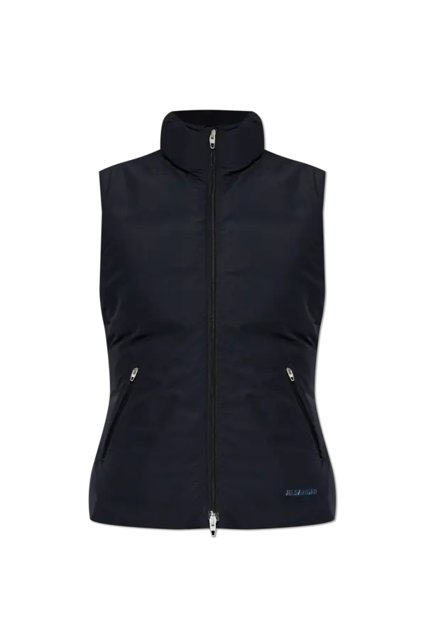 JIL SANDER Quilted Vest - Black