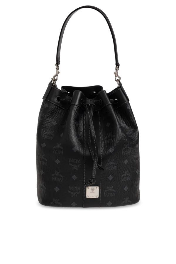 Mcm Dessau" Monogram Bucket Bag - Black