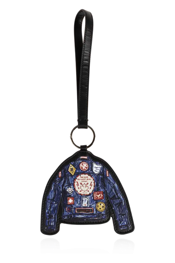 Dsquared2 Leather Keyring - Black