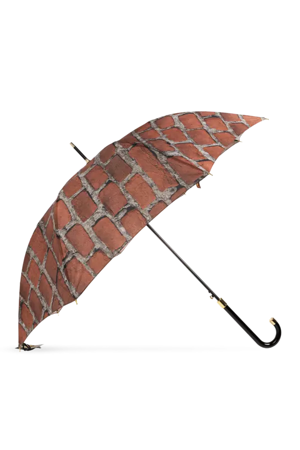 Moschino Parasol With Print - Brown