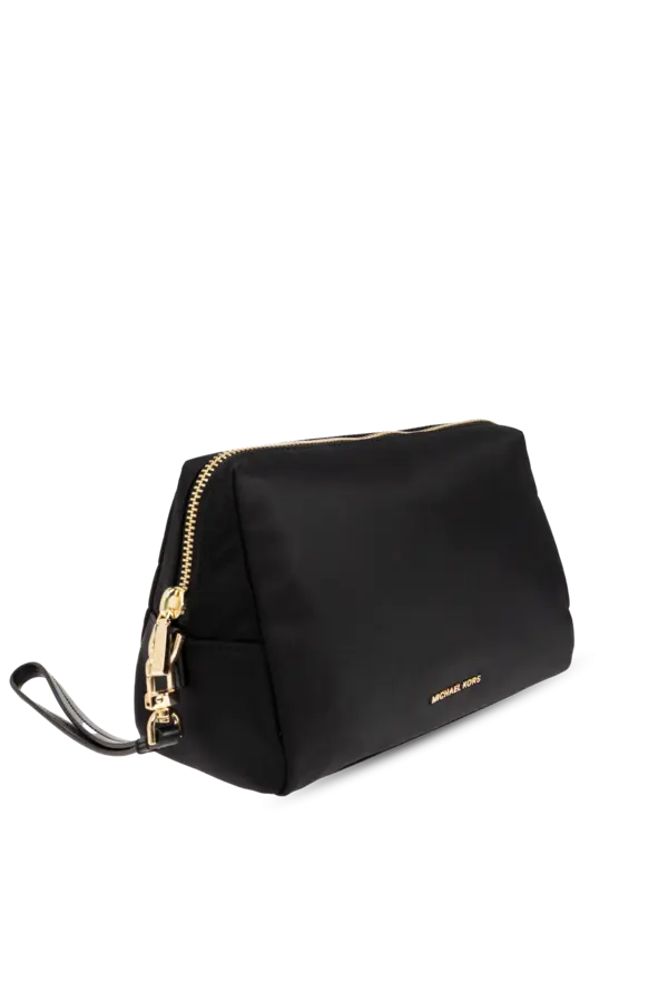 Michael Kors Cosmetic Bag With Gold Tone Logo Detail
