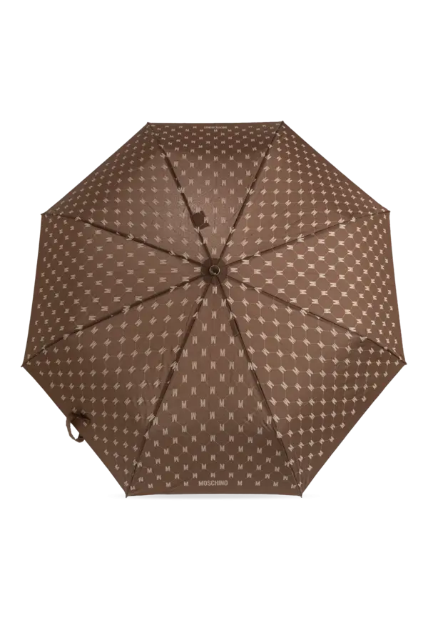 Moschino Folding Umbrella With Monogram