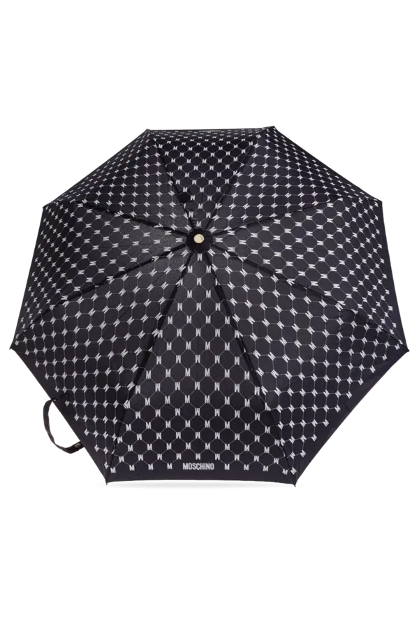 Moschino Folding Umbrella With Monogram