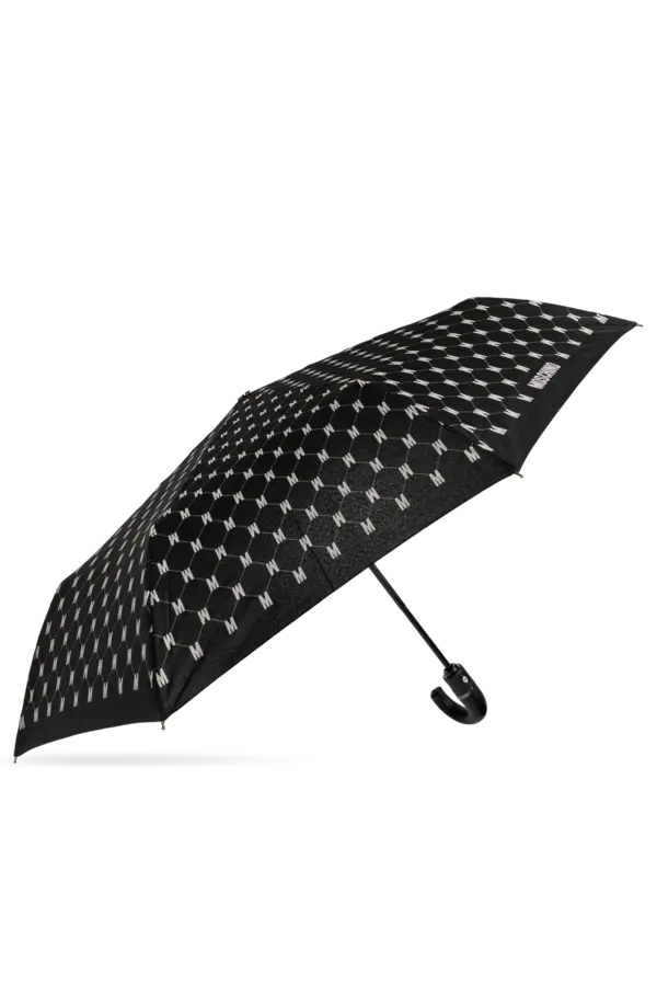 Moschino Folding Umbrella With Monogram