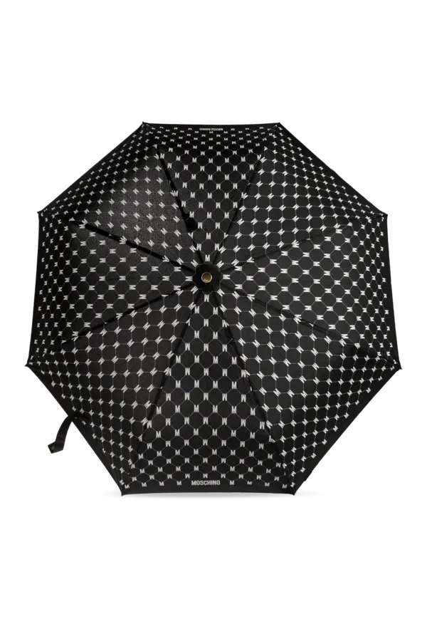 Moschino Folding Umbrella With Monogram