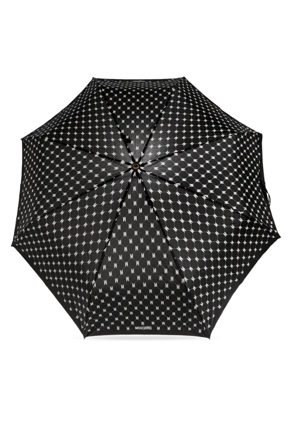 Moschino Foldable Umbrella With Monogram