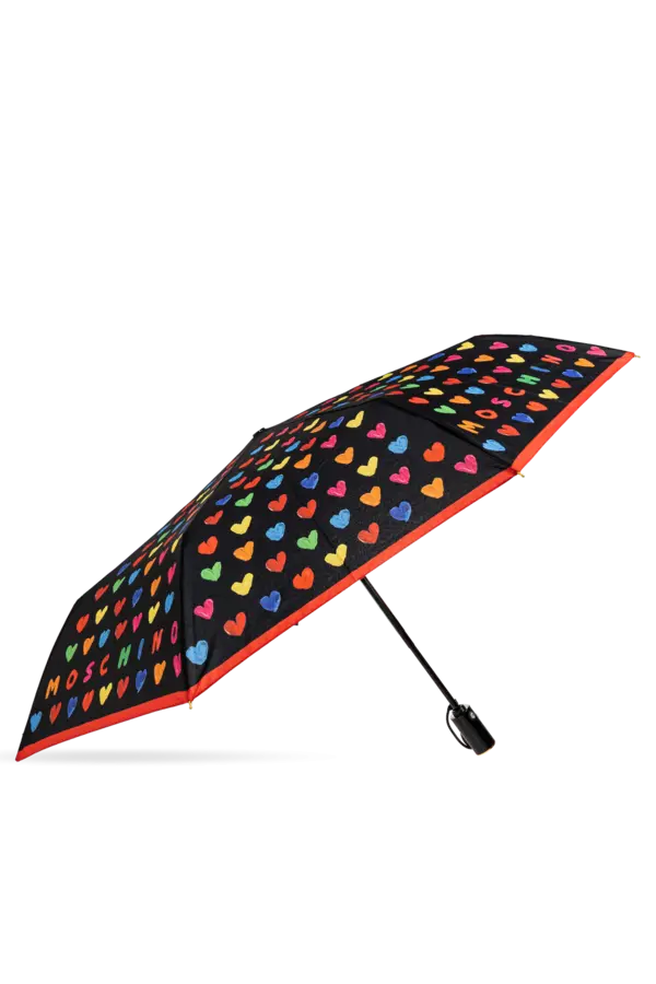 Moschino Folding Umbrella With Colorful Print