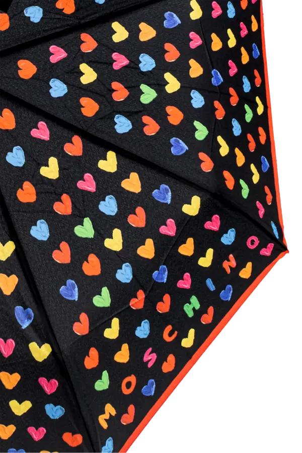 Moschino Folding Umbrella With Colorful Print