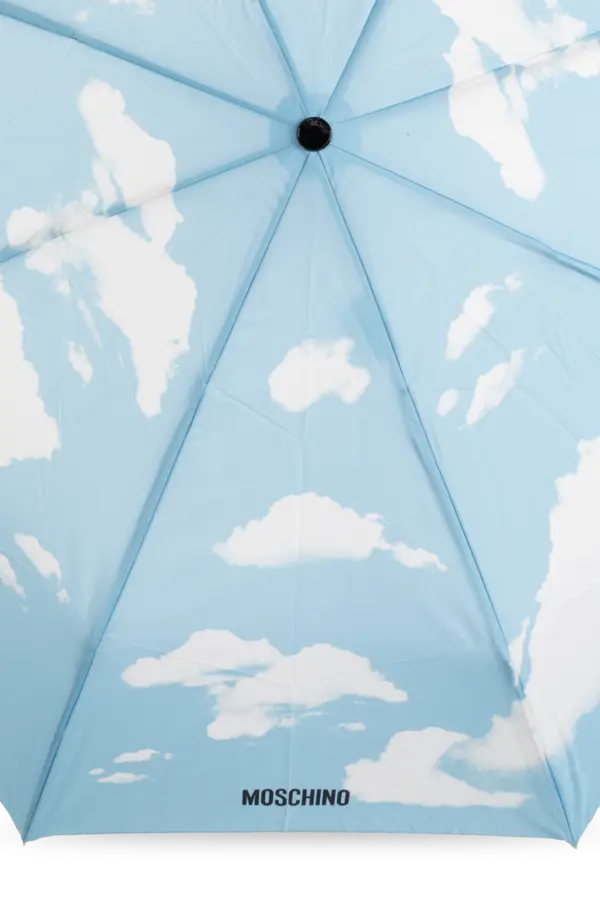 Moschino Folding Umbrella With Print