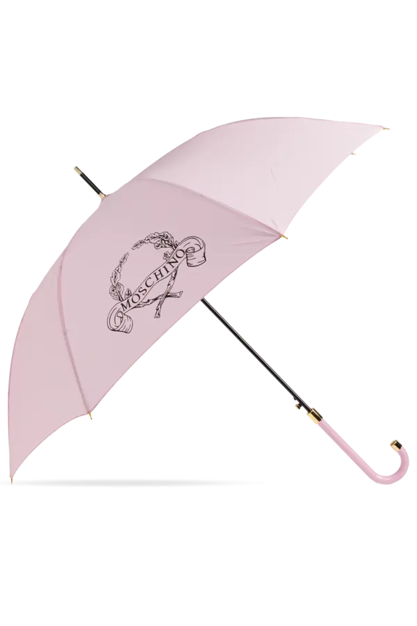 Moschino Parasol With Logo - Pink