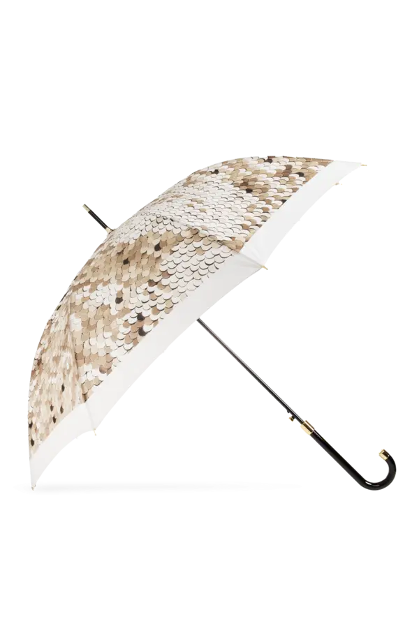 Moschino Parasol With Print - Beige