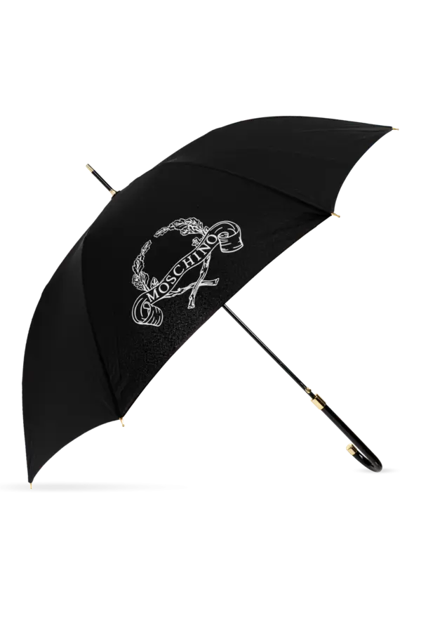 Moschino Parasol With Logo - Black