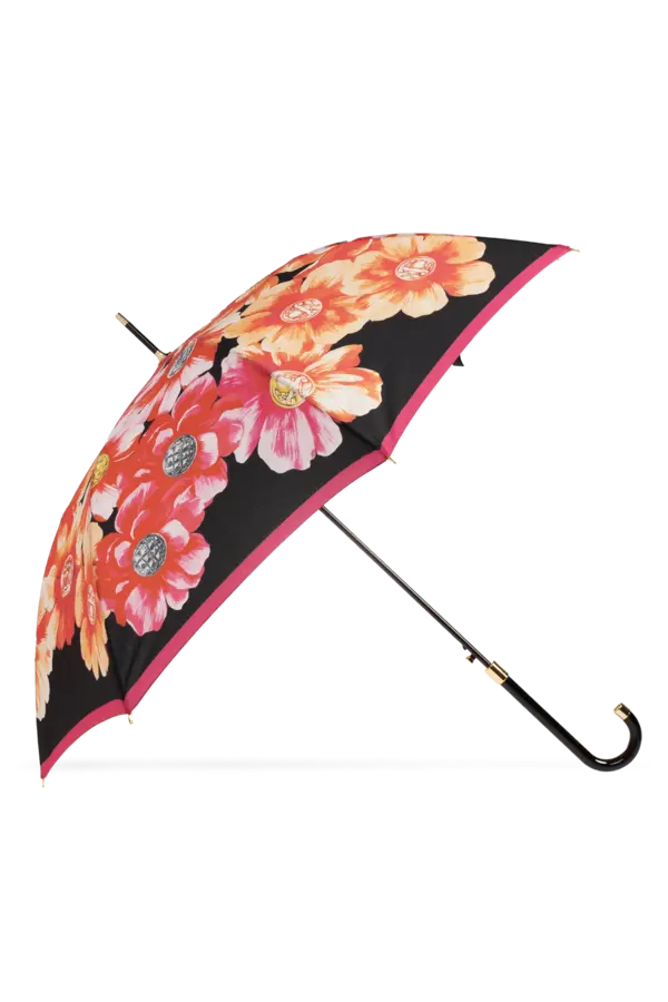 Moschino Parasol With Floral Motif - Multicolour