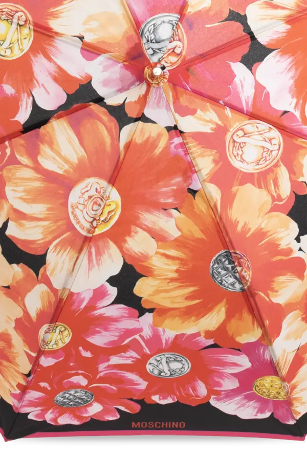 Moschino Parasol With Floral Motif