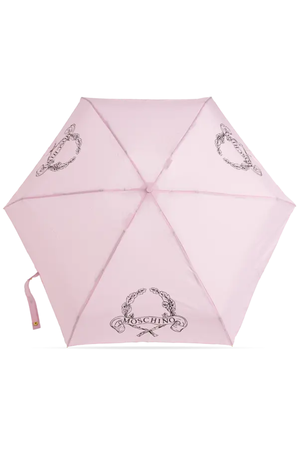 Moschino Small Folding Umbrella With Logo