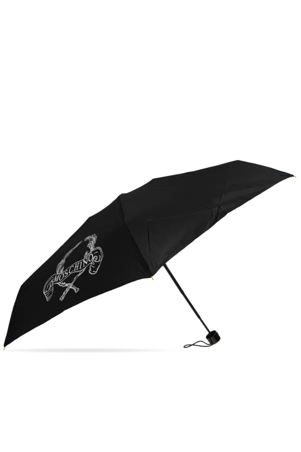 Moschino Small Folding Umbrella With Logo