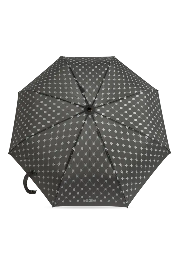 Moschino Folding Umbrella With Monogram
