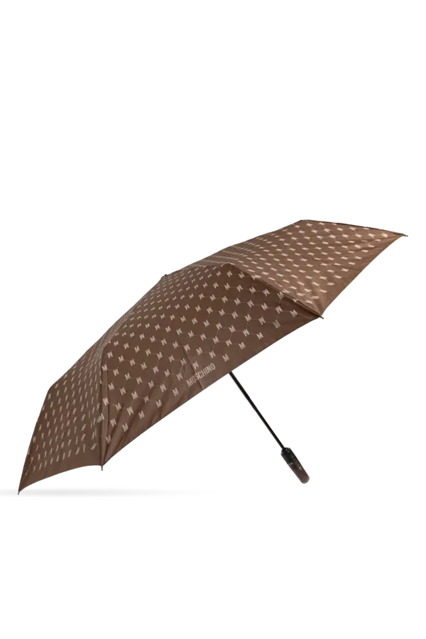 Moschino Folding Umbrella With Monogram