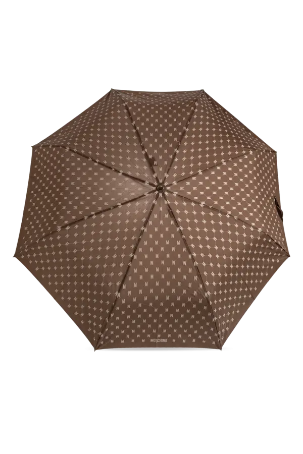 Moschino Folding Umbrella With Monogram