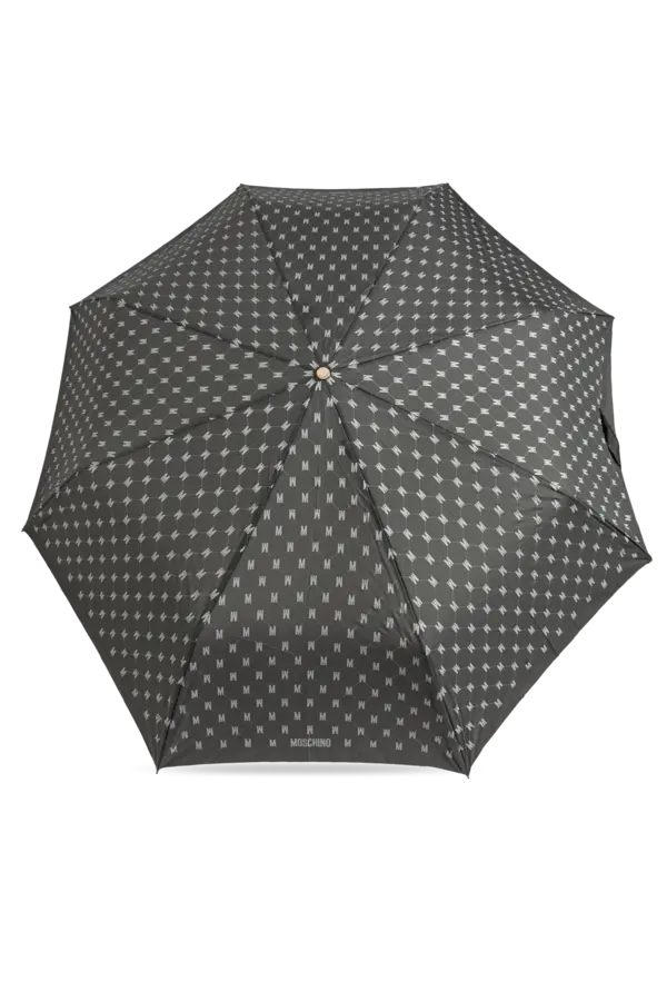 Moschino Folding Umbrella With Monogram