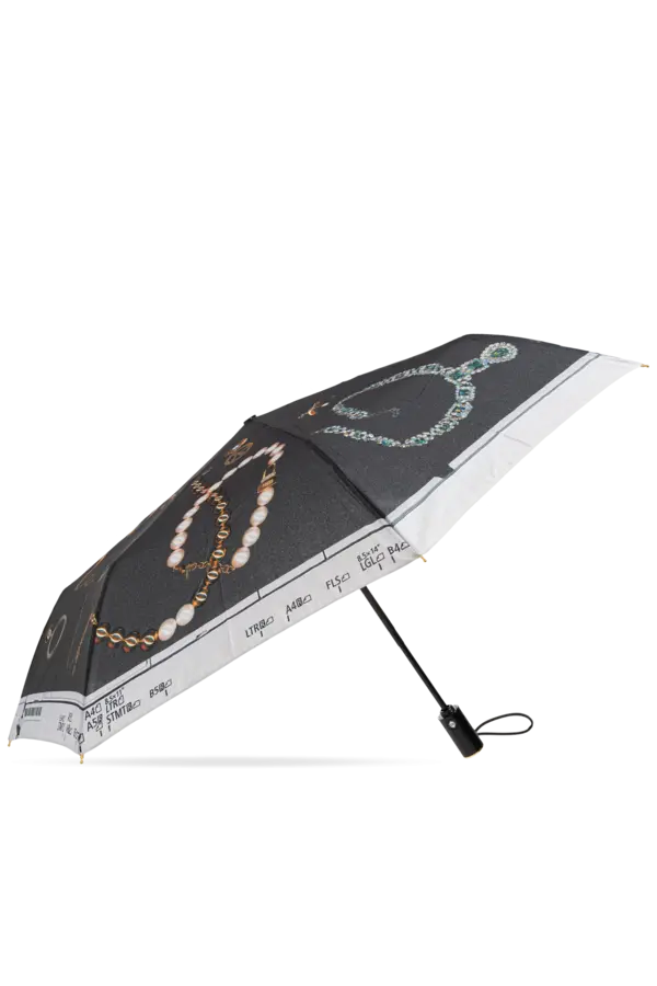 Moschino Folding Umbrella With Colorful Print