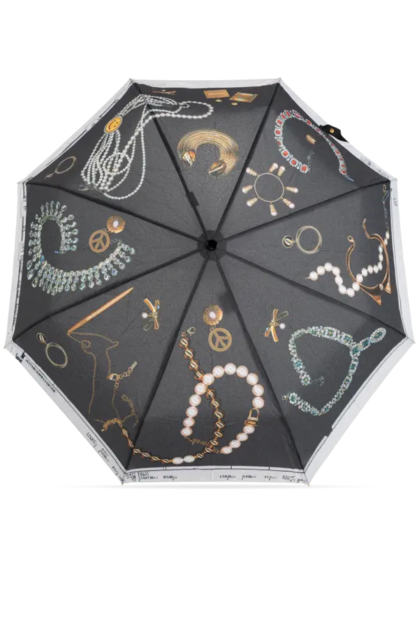 Moschino Folding Umbrella With Colorful Print