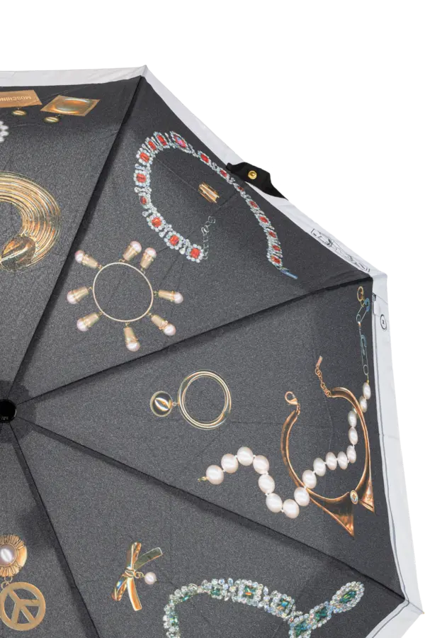 Moschino Folding Umbrella With Colorful Print