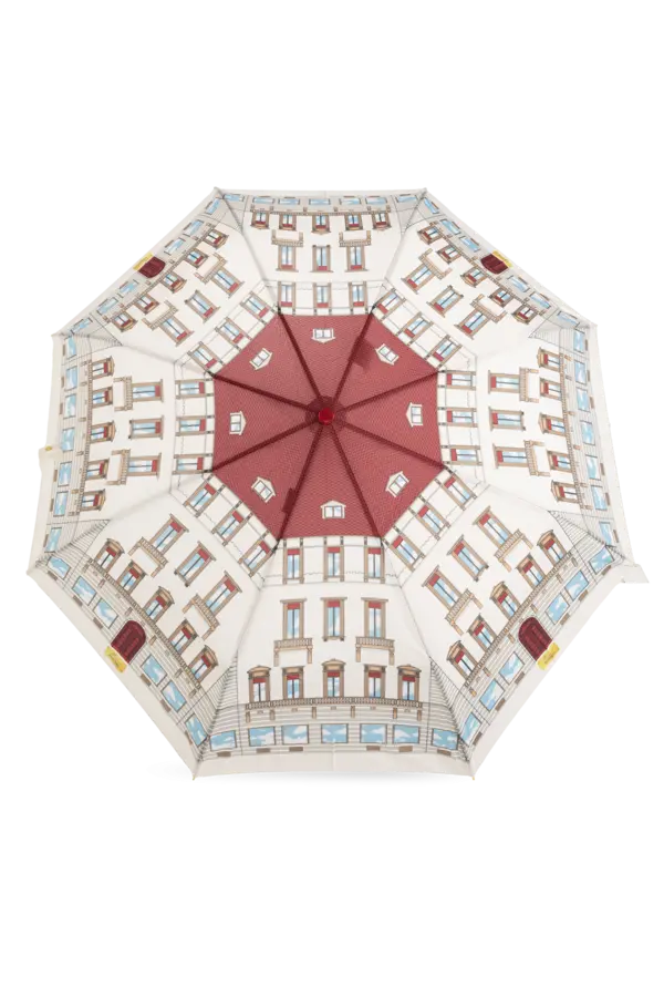 Moschino Folding Umbrella With Print