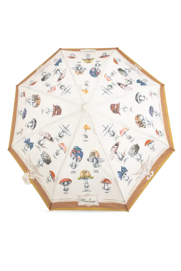 Moschino Folding Umbrella With Colorful Print