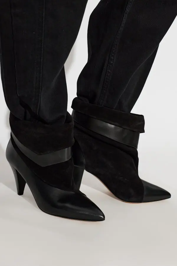 Isabel Marant Étoile Suede Heeled Ankle Boots "lyone
