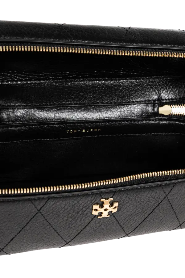 Tory Burch Charlie Quilted Leather Vanity Case With Chain Strap