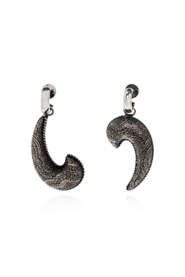 Etro Asymmetrical Earrings In -finished Brass