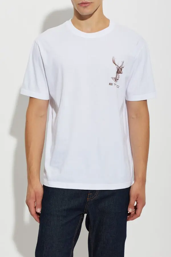 Etro T-shirt With Embroidered Logo