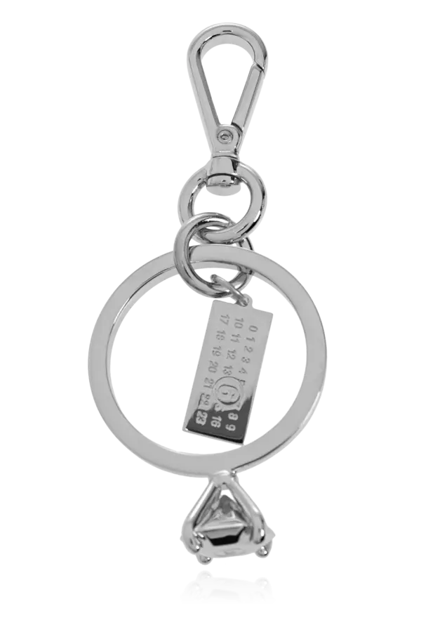 MAISON MARGIELA Brass Keychain - Silver
