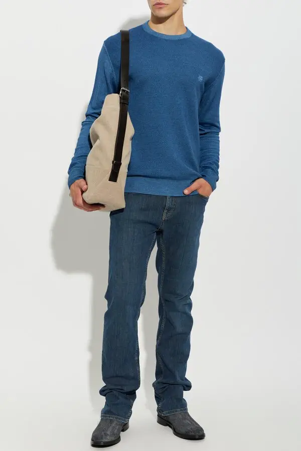 Etro Wool Sweater With Embroidered Logo