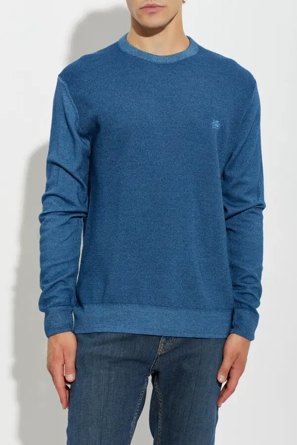 Etro Wool Sweater With Embroidered Logo